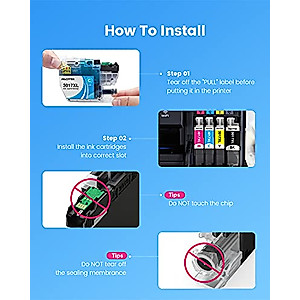 PACITEK Compatible Replacement for Brother LC3017 LC 3017 XL Ink Cartridges, Work with Brother Brother MFC-J5330DW MFC-J6930DW MFC-J6530DW MFC-J6730DW Printers (2 Black, 1 Cyan, 1 Magenta, 1 Yellow)