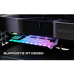 EZDIY-FAB RGB GPU Holder 5V 3-Pin Colorful RGB Graphics Card GPU Support Video Card Holder Bracket, Video Card Sag Holder/Holster Bracket- 309-1