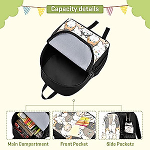 Blueangle Cute Cartoon Cats Print Waterproof Backpack - Lightweight Backpack Boys Girl 2-6 Year School Bag（872）