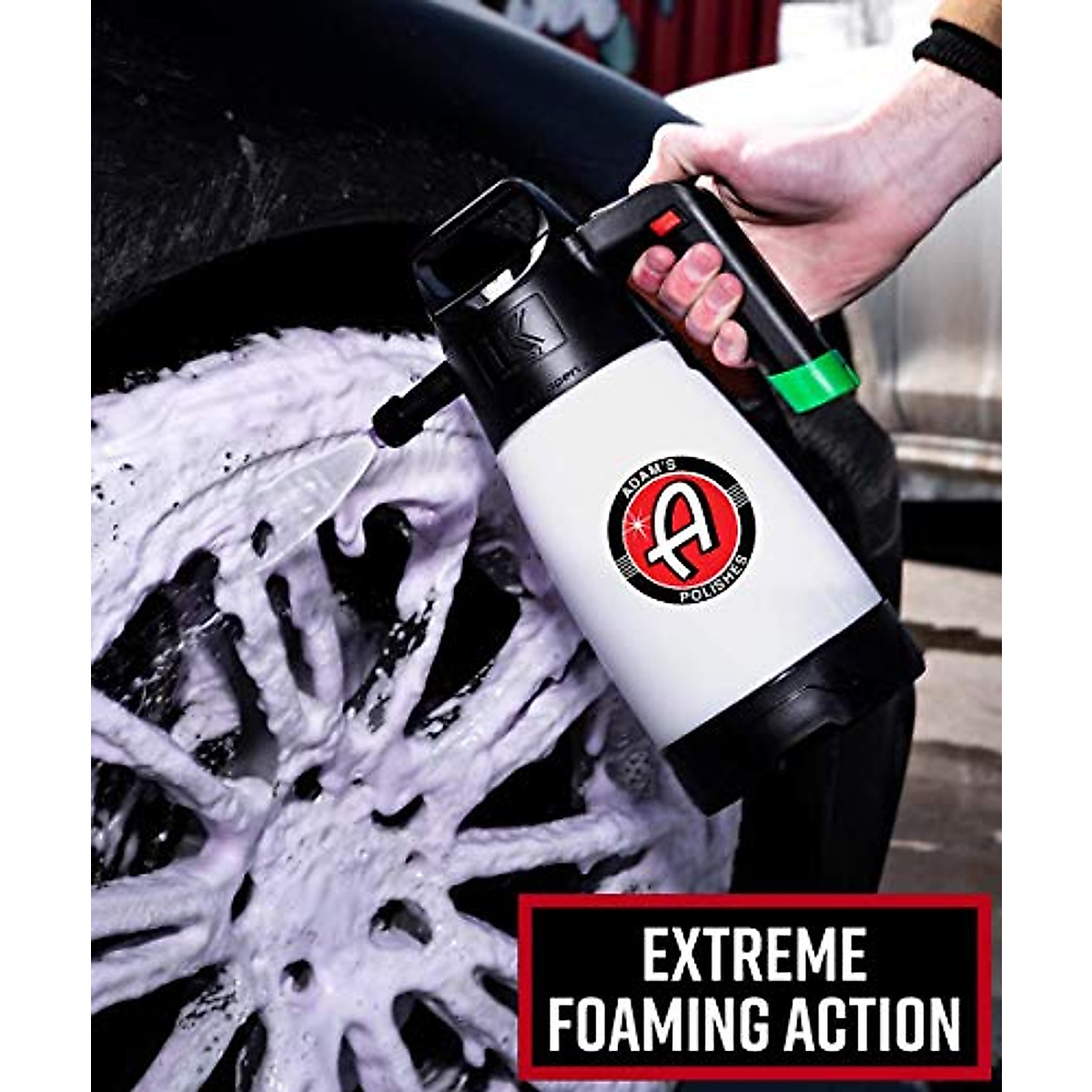 Adam’s IK Pro 2 Foaming Pump Sprayer - Pressure Foam Sprayer for Car Cleaning Kit Car Wash Car Detailing | Fill with Car Wash Soap Wheel Cleaner Tire Cleaner Rim | Water Sprayer Lawn Garden Weeds