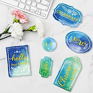 GLOBLELAND Grateful Blessed Words Hot Foil Plate for DIY Foil Paper Holiday Embossing Word DIY Foil Embossing for Scrapbooking Decor Cards Making Matte Platinum