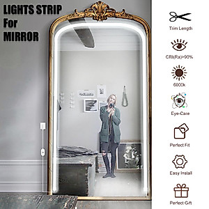 Blikshin LED Vanity Lights for Mirror, Lights for Body Mirror, 10FT/Ultra Bright/Dimmable/360LEDs/ELT 12V, for Bathroom Mirror/Dressing Mirror/Full Body Mirror
