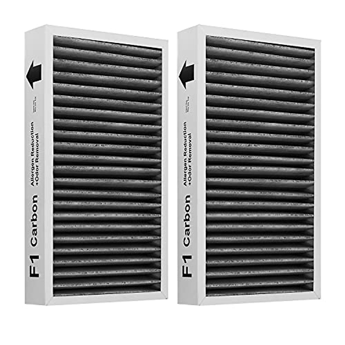 Hichoryer F1 Filter Allergen Reduction+Odor Removal, Replacement Filter Compatible with Filtrete C01 T02 Room Air Purifier FAP-C01-F1 and FAP-T02-F1,2 Pack