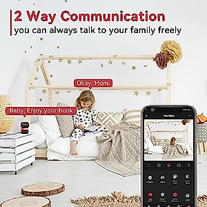 CPVAN Security Indoor Camera Wireless, 1080P FHD, Pan & Tilt, Night Vision, AI Motion Detection & Tracking, 2-Way Audio Home Security Camera for Baby, Elder, Nanny, Pet, Local and Cloud Storage