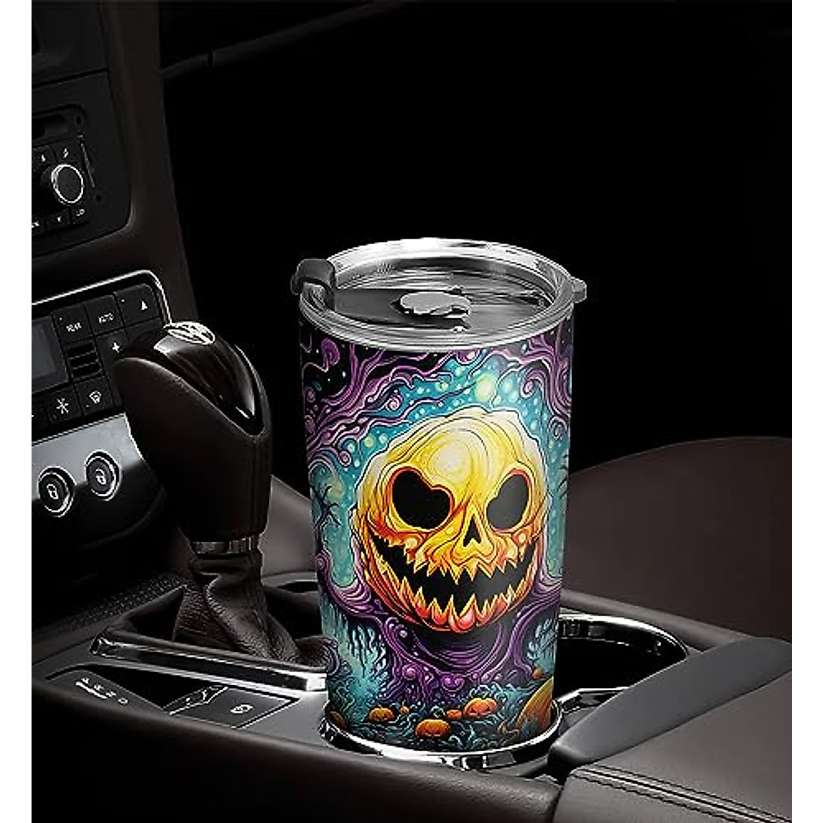 ORCAE 20oz Halloween Tumbler, Boo Boo Ghost, Ghost Tumbler, Trick or Treat, Pumpkin Ghost Tumbler Cup, Insulated Travel Mug with Lid, Coffee Thermos for Men, Women, Halloween Gifts - G