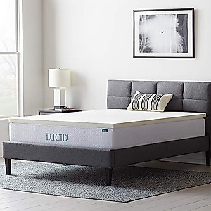 LUCID - LU20RQ45MT 2 Inch Ventilated Memory Foam Mattress Topper