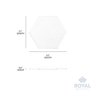 Royal Imports Place Cards Clear Acrylic Blank Plates, Table Seating Number Tiles, Custom Setting DIY Guest Name Signs Decor, Wedding, Reception, Party, Banquet, Dinner, Birthday - Hexagon - 20 pcs