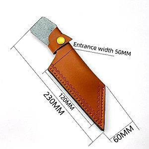2PCS Knife Sheath, Leather Portable Knife Scabbard with Belt Loop and Snap Closure Fits for Outdoor Pocket Knives