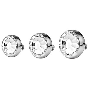 Forbidden Body Jewelry Dermal Piercing Jewelry, Dermal Piercing Kit, 14G Surgical Steel Flat CZ Dermal Tops (3pcs/3mm/4mm/5mm Clear Color)