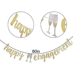 Happy Engagement Banner - Engagement Party Decorations Sign,engaged Party Decoration,wedding Engagement Banners, Wedding Shower Bride to Be Decorations,