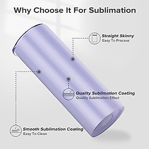 FASTSUB 20 OZ Glitter Sublimation Tumblers 24 Pack and 3 OZ Sublimation Shot Glasses 6 Pack