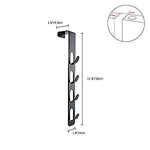 JAMEND CLXP 2 Pack White Coat Hooks, 4 Layers Metal Hats Hanger, Strong Vertical White Coat Hook, Over Door Rack for Hanging Bags Jams Scarf Keys and More.