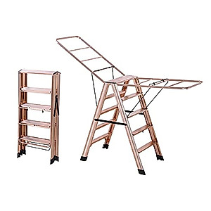 GRRICEPL Aluminum Alloy Clothes Drying Hanger Collapsible Clothes Drying Rack, Indoor Balcony Home Baby Clothes Drying Quilt Hanger for Easy Storage, No Assembly Needed (Color : B-50X15X80CM)