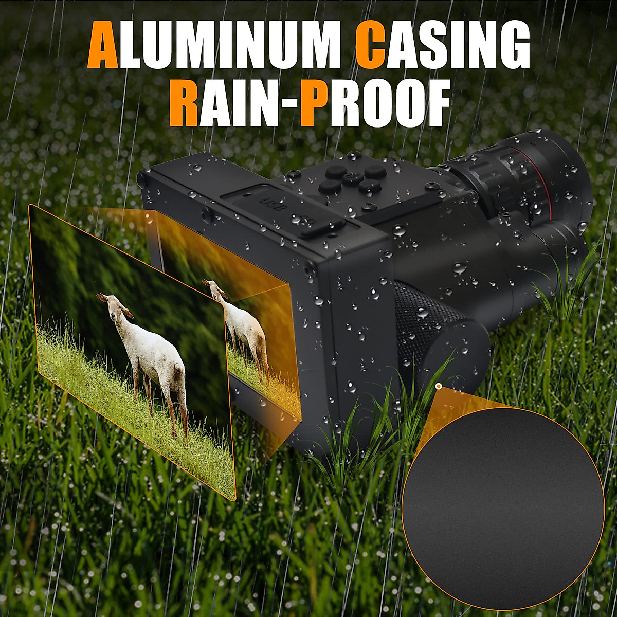 Night Vision Hunting Scope, 3.1-Inch Large Screen Rifle Scope, Monocular for Nightfall Total Darkness, Riflescopes for Outdoor Day & Night