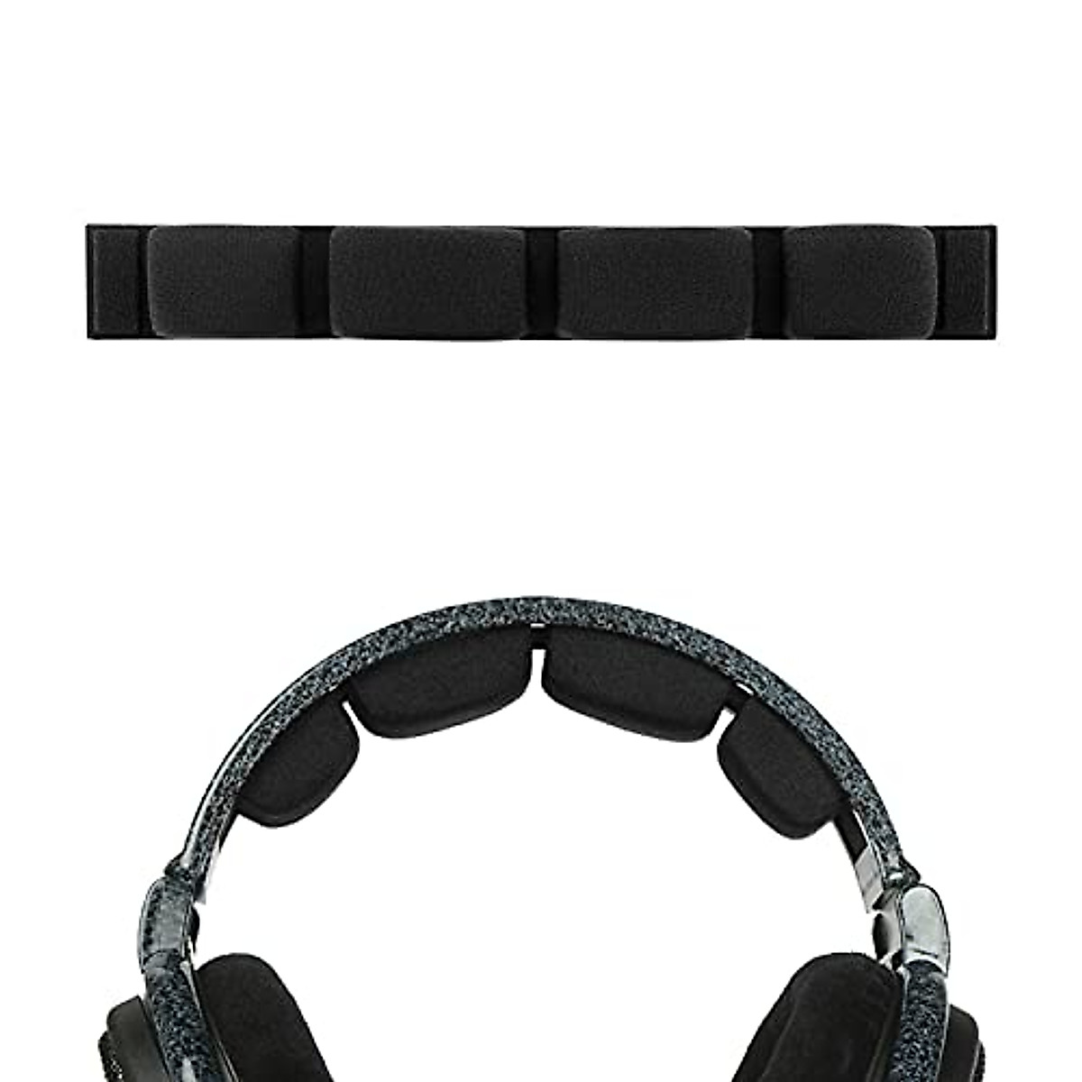 Geekria Fabric Headband Pad Compatible with Sennheiser HD600, HD580, HD650, HD660 S Headphone Replacement Headband/Headband Cushion/Replacement Pad Repair Parts (Black)