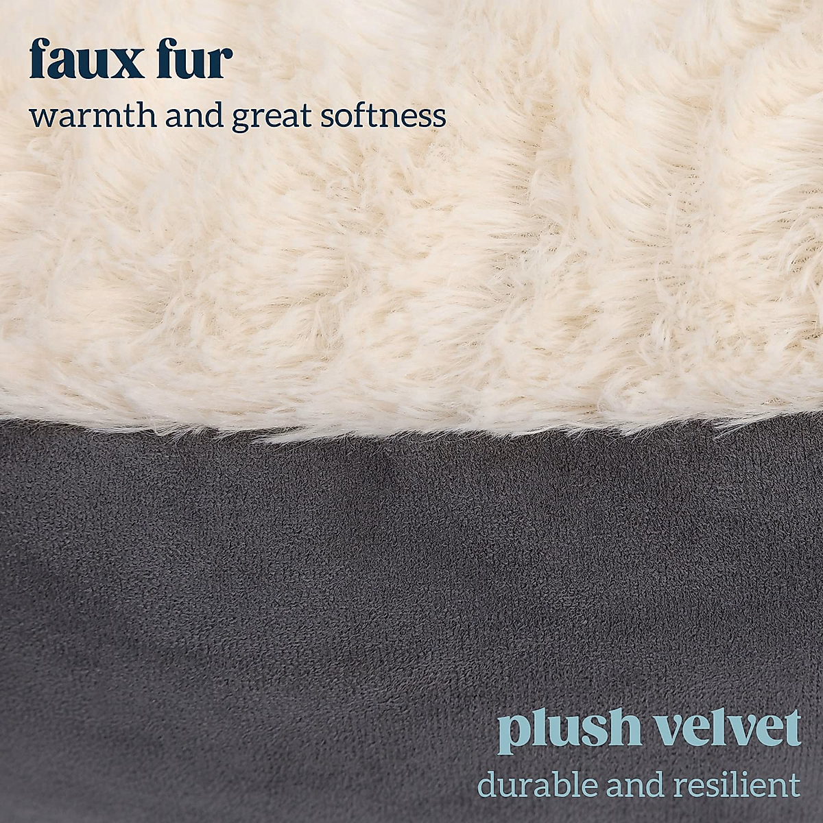 PELZIN Small Dog Bed for Extra Small Dogs Up to 20lbs - Washable Burrow Puppy Beds with Blanket Attached - Covered Dog Cave Bed with Anti-Slip Bottom - Charcoal Gray, 24"