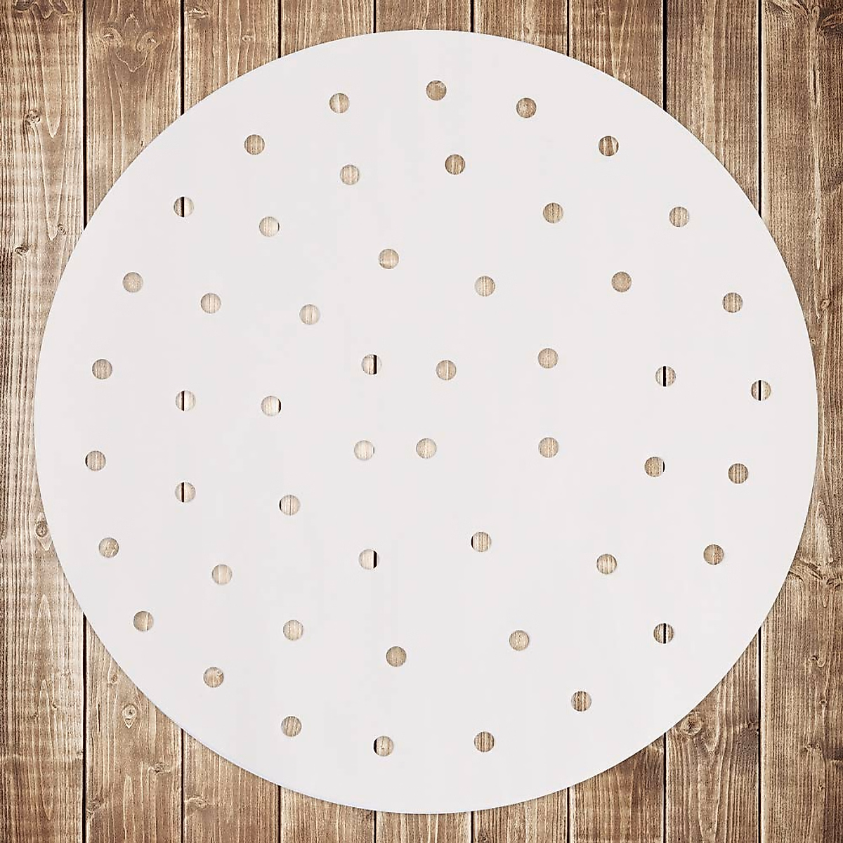 Air Fryer Liners - 7" 8.5" 9"10" Parchment Paper Bamboo Steamer liners Perforated Anti-stick Waterproof 100% Pure Raw Wood Pulp by EBIGIC
