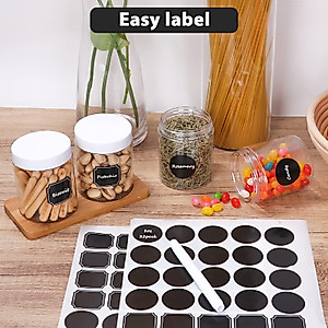 8 oz Plastic Jars with White Lid,36 Pack Refillable Food Jars | Canisters with Screw Lids,Clear Empty Slime Containers for Kitchen Food Storage,Cosmetic,Art Crtafts