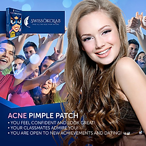 SWISSÖKOLAB Acne Patch Pimple Patch Hydrocolloid Acne Stickers Absorbing Spot Dot Acne Cover 144 Acne Dots Pimple Sticker Acne Pimple Master Patch Blemish Patches