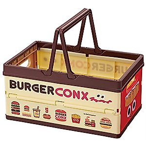 Skater BWOT13 Storage Box, Foldable, Storage Case, Basket, Burger Conx, Mix, 7.1 x 9.8 x 7.7 inches (38 x 25 x 19.5 cm)