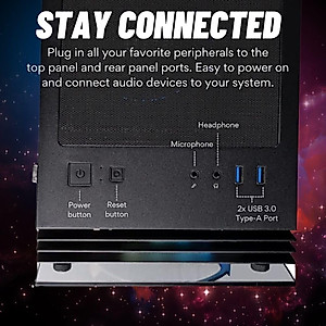 Empowered PC Stratos Micro Gaming Desktop - AMD Ryzen 5 5600G, 16GB DDR4 RAM, 512GB NVMe SSD, WiFi, Windows 11 Home - RGB Gamer Business Student Computer