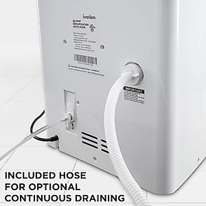 Ivation 4,500 Sq Ft Dehumidifier with Pump, Large Capacity Compressor Includes Programmable Humidity, Hose Connector, Auto Shutoff and Restart and Washable Filter (4,500 Sq Ft W/Pump)