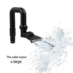 MiOYOOW U Return Pipe, 360° Rotation Aquarium U Return Pipe Fish Tank Pump Nozzle for Aquarium Water Pump