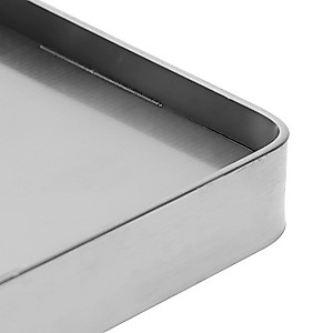 Phone Shelf Stainless Steel Bathroom Phone Holder Wall Mounted Thick Phone Storage Shelf Toilet Accessory 185x90mm(Silver)