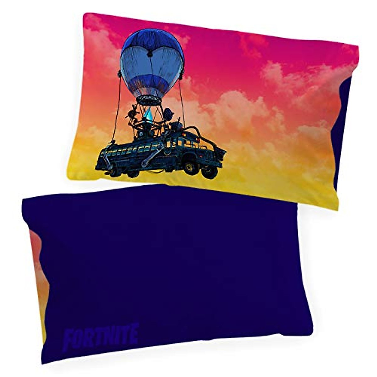Jay Franco Fortnite Bus Loading Screen 1 Single Reversible Pillowcase - Double-Sided Super Soft Bedding