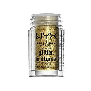 NYX PROFESSIONAL MAKEUP Face & Body Glitter, Gold
