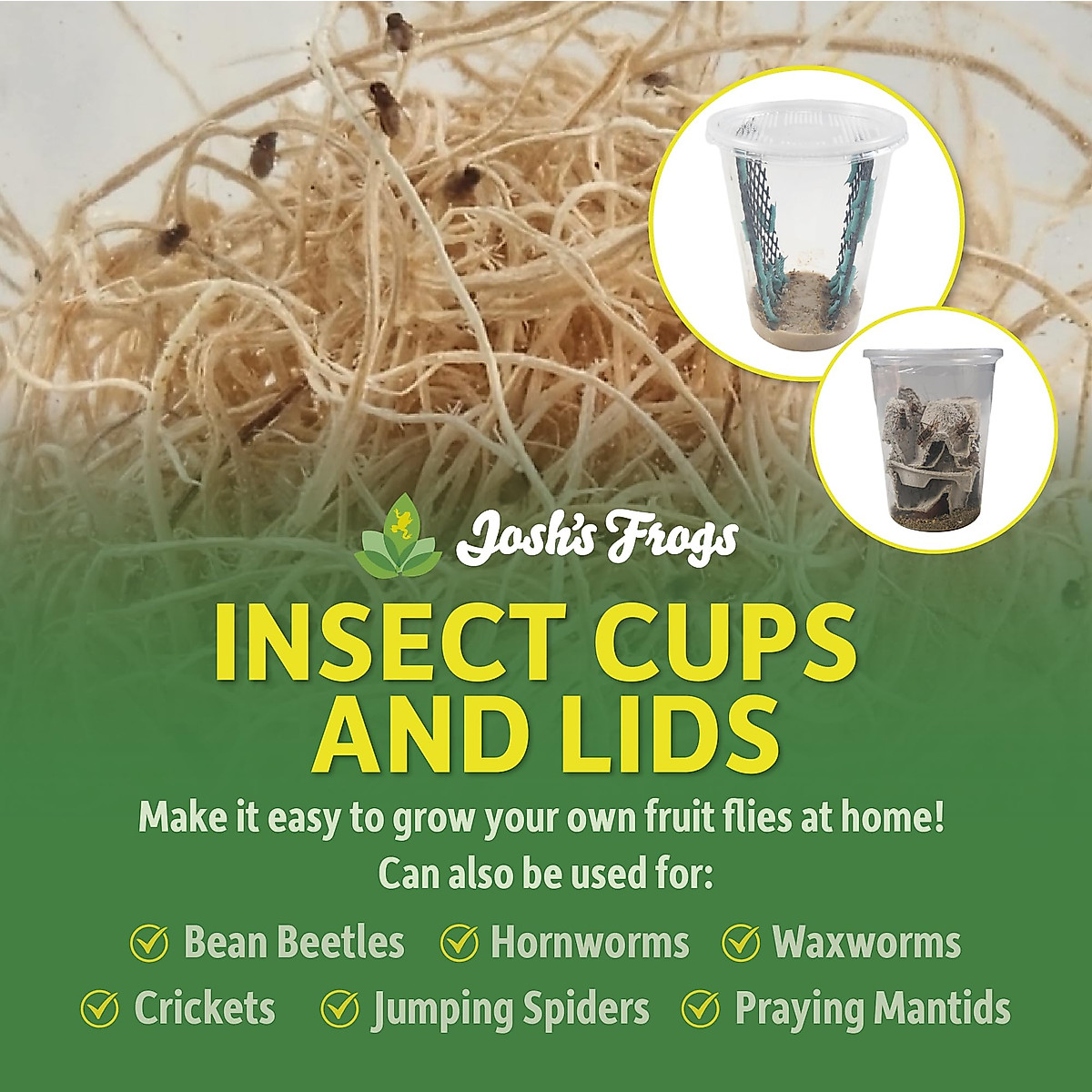 Josh's Frogs 32oz Insect Cup and Fabric Lid