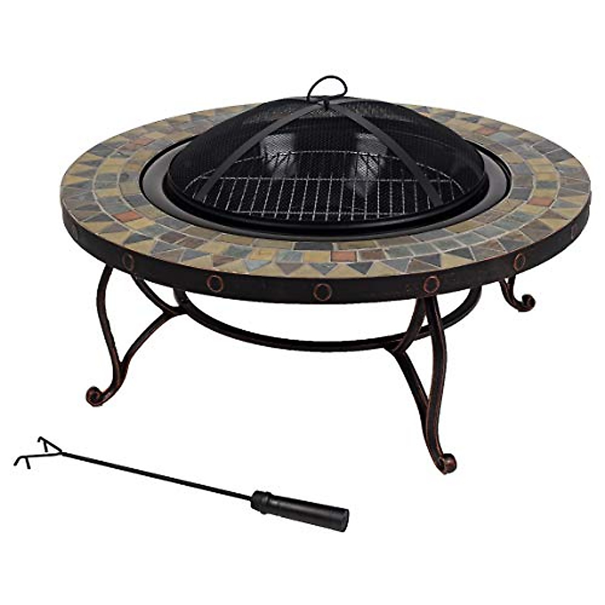 Pleasant Hearth OFW707RI fire Pit, Rubbed Bronze