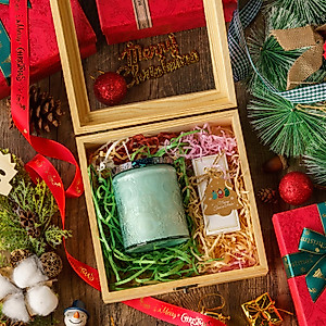 8oz Embossed Glass Candle Container with Tin Lid and Labels (Blue)