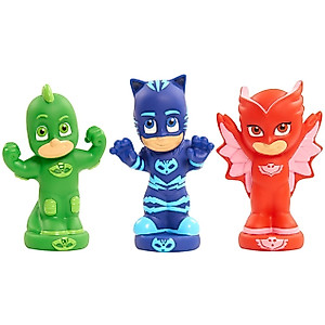 PJ Masks Bath Toy Set, Includes 7-inch Catboy, Gekko, and Owlette Water Toys for Kids, Kids Toys for Ages 3 Up by Just Play