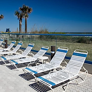 Project Patio Adjustable Chaise Lounge Bracket Replacement Outdoor Reclining Pool Furniture Parts - 4 Position - Black