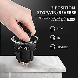 Tecreddy Ignition Switch 3 Position with Key for Cub Cadet, Troy-Bilt, MTD, Craftsman, Husqvarna, Delta, JD Riding Lawn Mower 925-04228, 725-04228