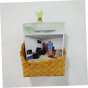 VILLFUL 1Pc Decorative Wood Woven Wall Hanging Basket for Home Stylish Storage Basket Ideal for Wall Decor for Indoor and Outdoor Plant Display