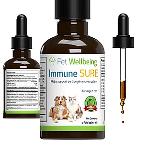 Pet Wellbeing Immune Sure for Dogs - Vet-Formulated - Immune System Support & Protection - Natural Herbal Supplement 2 oz (59 ml)