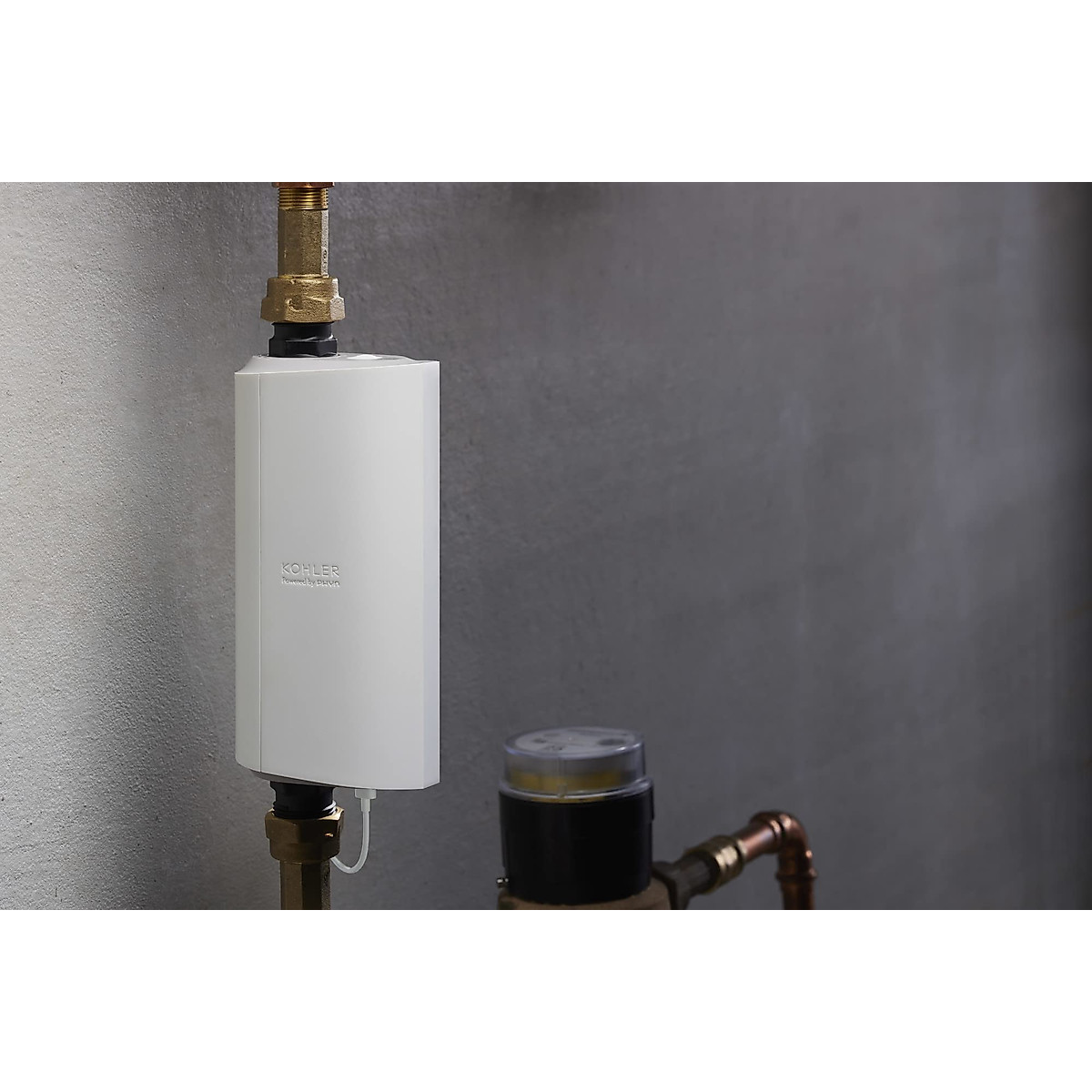 KOHLER H2Wise+ Smart Home Water Monitor and Automatic Shutoff Valve, Water Leak Detector and Water Usage Tracker,White