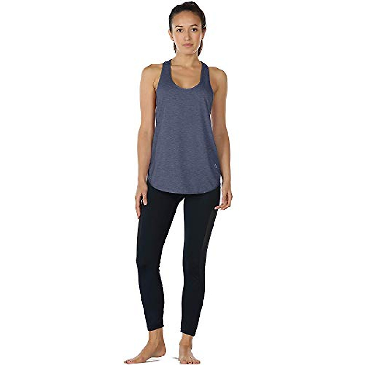 icyzone Workout Tank Tops for Women - Athletic Yoga Tops, Racerback Running Tank Top Loose Fit(Pack of 2) (S, Burgundy/Navy)