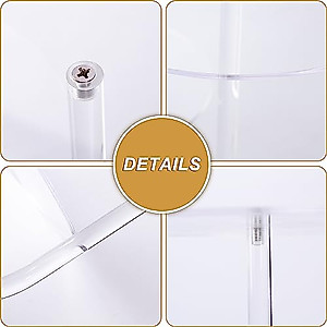 CECOLIC 2 Tier Clear Cake Stand Acrylic Cupcake Display Holder Dessert Pastry Tower for Weddings, Birthdays, Anniversaries, Baby Showers, Afternoon Tea Parties Décor (8 Inches)