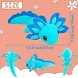 Putrer Axolotl Plush Toy: 14.6" Stuffed Animal, Kawaii Doll for Boys & Girls