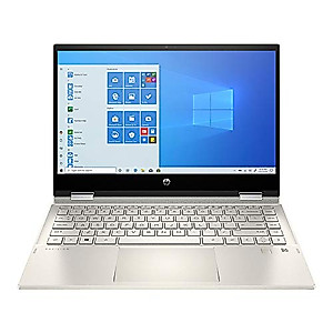 HP 2021 Pavilion x360 2-in-1 14" FHD Touchscreen Laptop Computer, Intel Core i5-1135g7, 8GB RAM, 256GB PCIe SSD, Backlit KB, Intel Graphics, B&O Audio, HD Webcam, Win 10, Gold, 32GB SnowBell USB Card