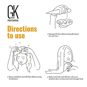 GK HAIR Global Keratin Moisturizing Shampoo and Conditioner Set 100ml I Volumizeher Spray Hair Thickening Spray for Women and Men