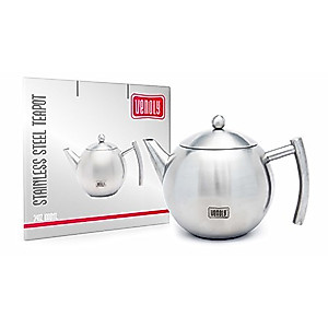 Stainless Steel Tea Pot With Removable teapot Infuser For Loose Leaf & Tea Bags - Dishwasher Safe & Heat Resistant - 1.5 Liter - By Venoly