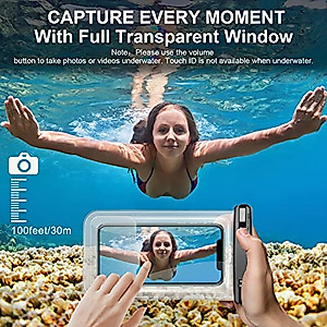 Universal Waterproof Phone Pouch, Floating Waterproof Phone Case for iPhone 14 13 12 11 Pro Max XS Plus Samsung Galaxy-7", IPX8 Cell Phone Dry Bag -4 Pack