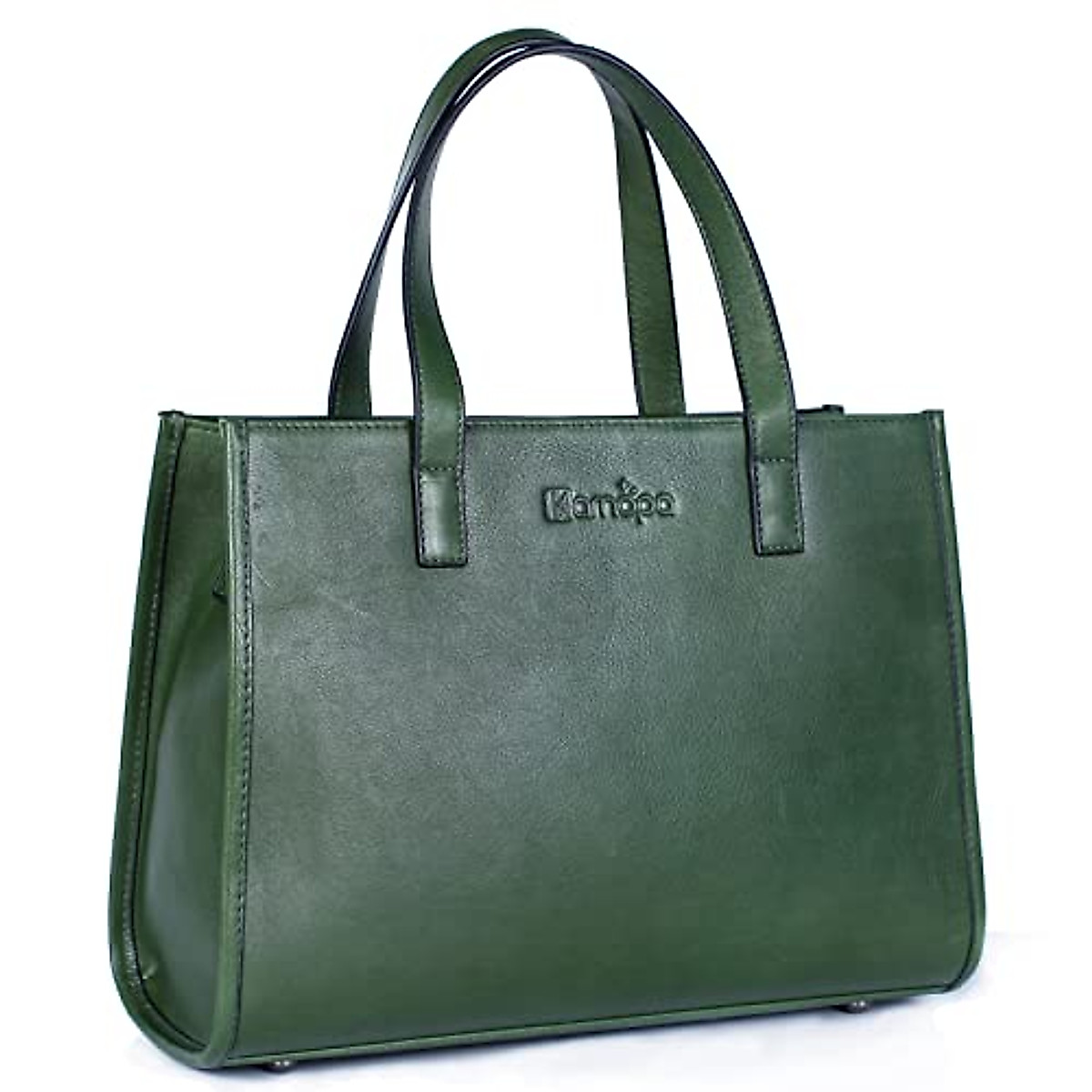 Women's 100% Genuine Leather Handbags Shoulder Tote Organizer Top Handles Crossbody Bag Satchel Designer Purse (Green)