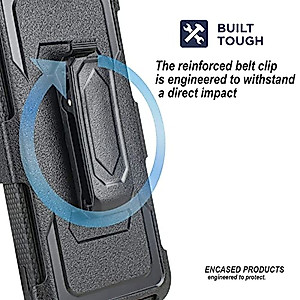 Holster Case for Samsung Galaxy A12 with Swivel Belt Clip, Built-in Screen Protector Heavy Duty Full Body Protection Shockproof Kickstand Cover for Outdoor Sports (Samsung A12)