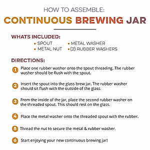 Cultures for Health Continuous Kombucha Brewing Jar with Spigot | 5 Liter Glass Jar with Spout for DIY Fermentation | Long Term Kombucha SCOBY Hotel Jar | Daily Kombucha Tea Probiotic Drink Dispenser