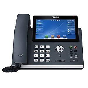 Yealink T48U IP Phone, 16 Lines. 7-Inch Color Touch Screen Display. Dual USB 2.0, Dual-Port Gigabit Ethernet, 802.3af PoE, Power Adapter Not Included (SIP-T48U)